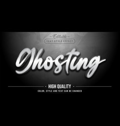 Editable text style effect - ghosting text style Vector Image