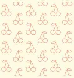 Red summer cherry seamless pattern Royalty Free Vector Image