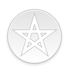 Pentagram symbol icon on white Royalty Free Vector Image