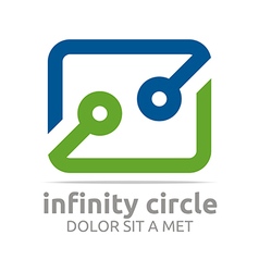 Design connect infinity circle Royalty Free Vector Image