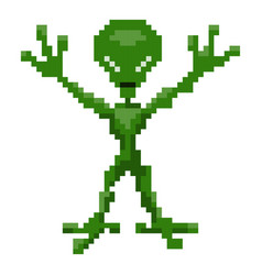 Pixel circle pixelated circular border 8 bits Vector Image