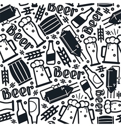 Malt and cone hop pattern craft beer brewery label