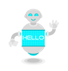 Hello robot Royalty Free Vector Image - VectorStock