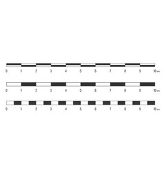 Creative map scale line set Royalty Free Vector Image