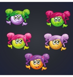 Confectionery sweet candy in the wrapper emotions Vector Image