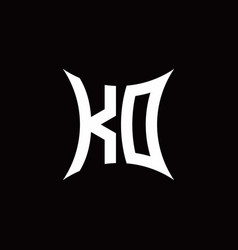 Yk monogram logo with sharped shape design Vector Image