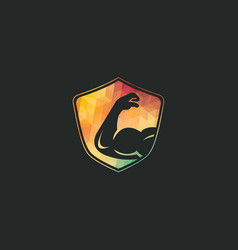 Power gym logo design Royalty Free Vector Image