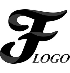 Paper cut letter f realistic 3d multi layers Vector Image