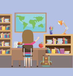 Study elements cartoon Royalty Free Vector Image