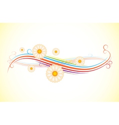 Gentle flower border Royalty Free Vector Image