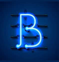 Letter b stylized alphabet light textile Vector Image