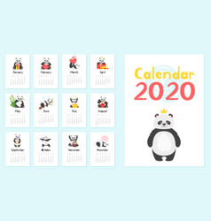 2020 calendar page Royalty Free Vector Image - VectorStock