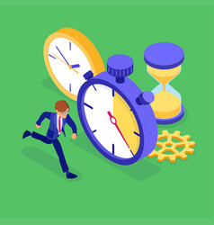 Late emoticon with watch Royalty Free Vector Image