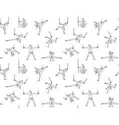 Seamless pattern ninja Royalty Free Vector Image