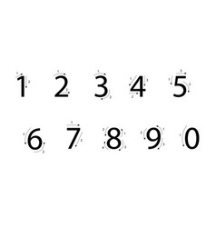 Printable number flashcards for teaching Vector Image