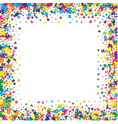 Falling letters of english language vivid flying Vector Image