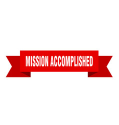 Mission accomplished rectangle circle green Vector Image