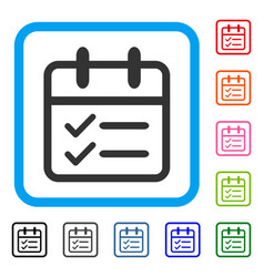 Day tasks framed icon Royalty Free Vector Image