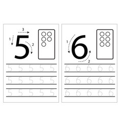 Printable number flashcards for teaching Vector Image