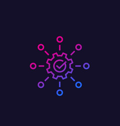 Process optimization icon linear Royalty Free Vector Image