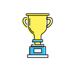 Prize symbol to winner champion Royalty Free Vector Image