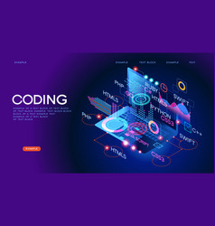 Programming web banner Royalty Free Vector Image