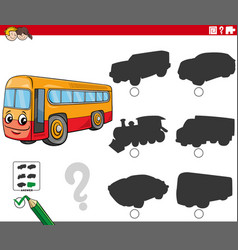 Education shadows game cartoon Royalty Free Vector Image