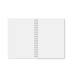 White realistic closed notebook cover Royalty Free Vector