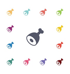 Flat design meat icons Royalty Free Vector Image