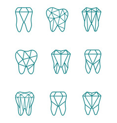Seamless background with symbols of teeth Vector Image