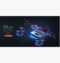 Creating program html code process concept Vector Image