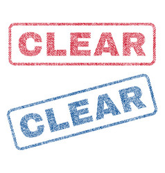 Clear textile stamps Royalty Free Vector Image