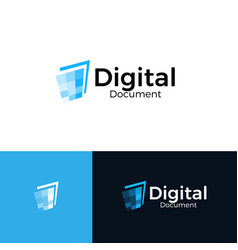 Paper fold document file abstract logo Royalty Free Vector