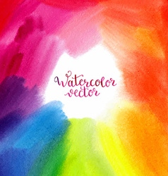 Watercolor hand painted rainbow background Vector Image