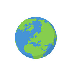 Earth icon in realistic style on transparent Vector Image