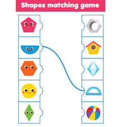 Matching children educational game match objects Vector Image