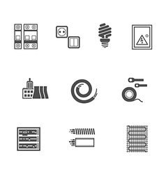 Electricity and electric engineering tools Vector Image