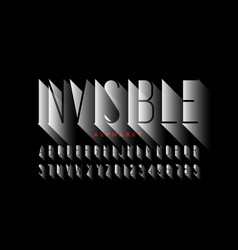 Invisible style font design alphabet letters and Vector Image