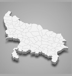 3d isometric map of hyderabad is a city of india Vector Image