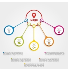 Infographic report template with arrows and text Vector Image