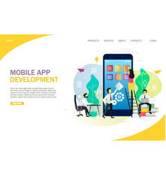 Cross-platform coding landing page website Vector Image