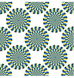 Optical illusion seamless pattern moving visual Vector Image