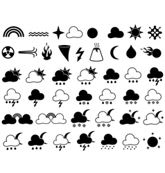 Vintage weather icons Royalty Free Vector Image