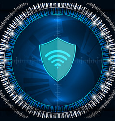 Cyber digital power icon Royalty Free Vector Image