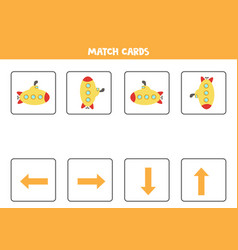 Left right up or down spatial orientation Vector Image