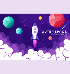 Colorful space elements template Royalty Free Vector Image