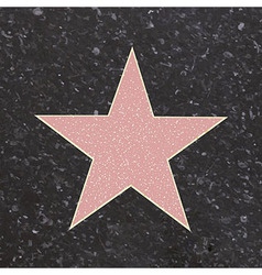 Hollywood star celebrity fame walk golden Vector Image