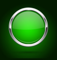 Round buttons glass colored icons with chrome Vector Image