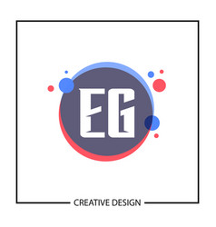Initial letter eg logo template design Royalty Free Vector