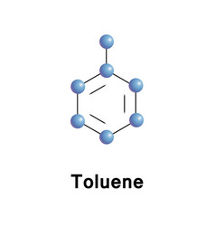 Toluene or toluol aromatic hydrocarbon Royalty Free Vector